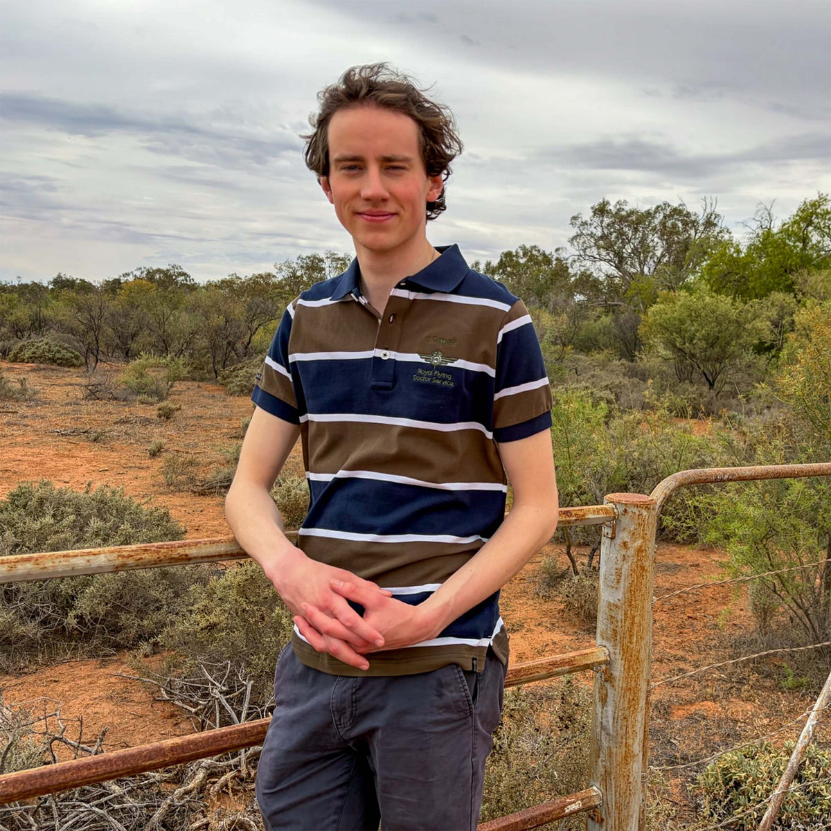 Men's Classic Striped Polo - Pilbara – RFDS DocShop