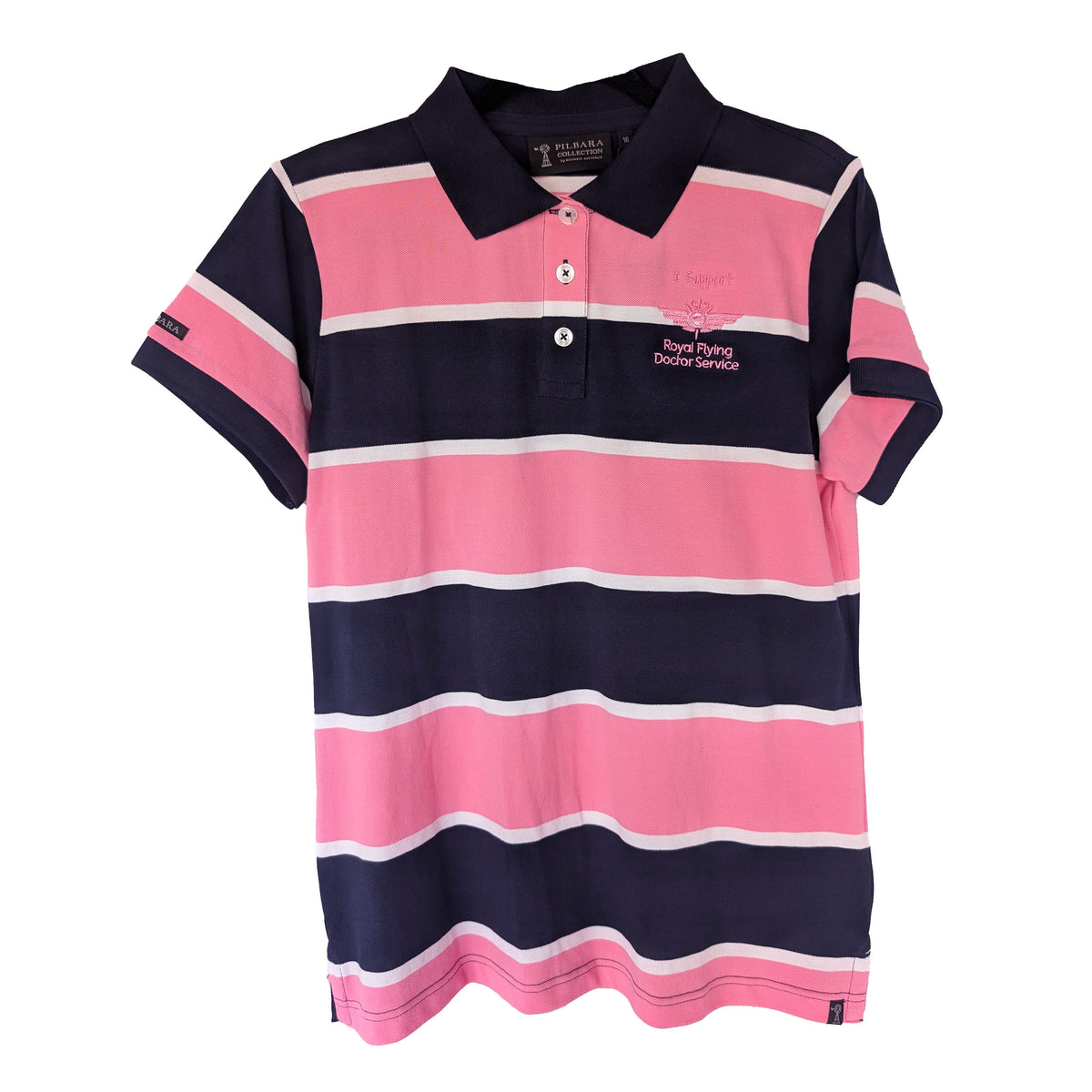 Womens Classic Striped Polo - Pilbara – RFDS DocShop
