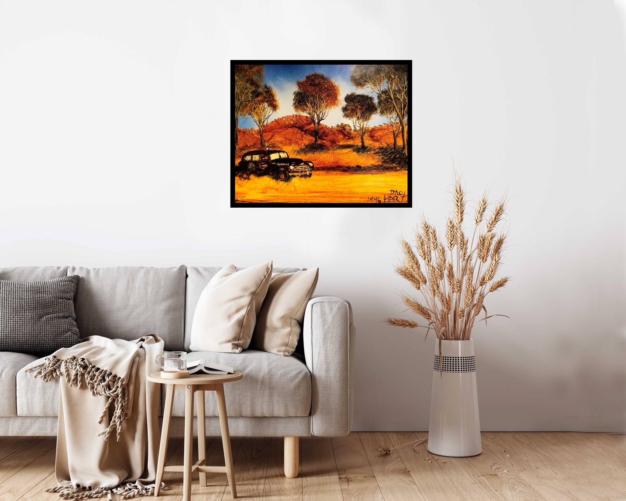 Pro Hart Signed Print - Black Outback Rally Car – RFDS DocShop